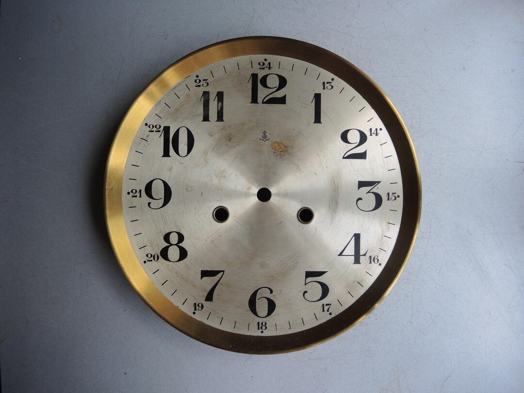 Genuine Antique Brass and Metal Clock Dial Gustav Becker 1930s / German ...