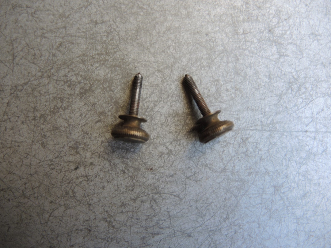 Set of Antique Brass Head Clock Movement Mount Fixation Screws / German ...