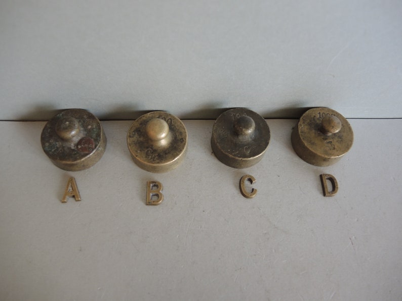 ONE Vintage Solid Brass Weight for Scale / 100 Grams Scale Weight ...