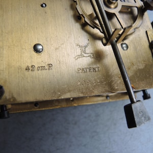 Genuine Antique Solid Brass and Metal Clock Movement Tobias Bauerle ...
