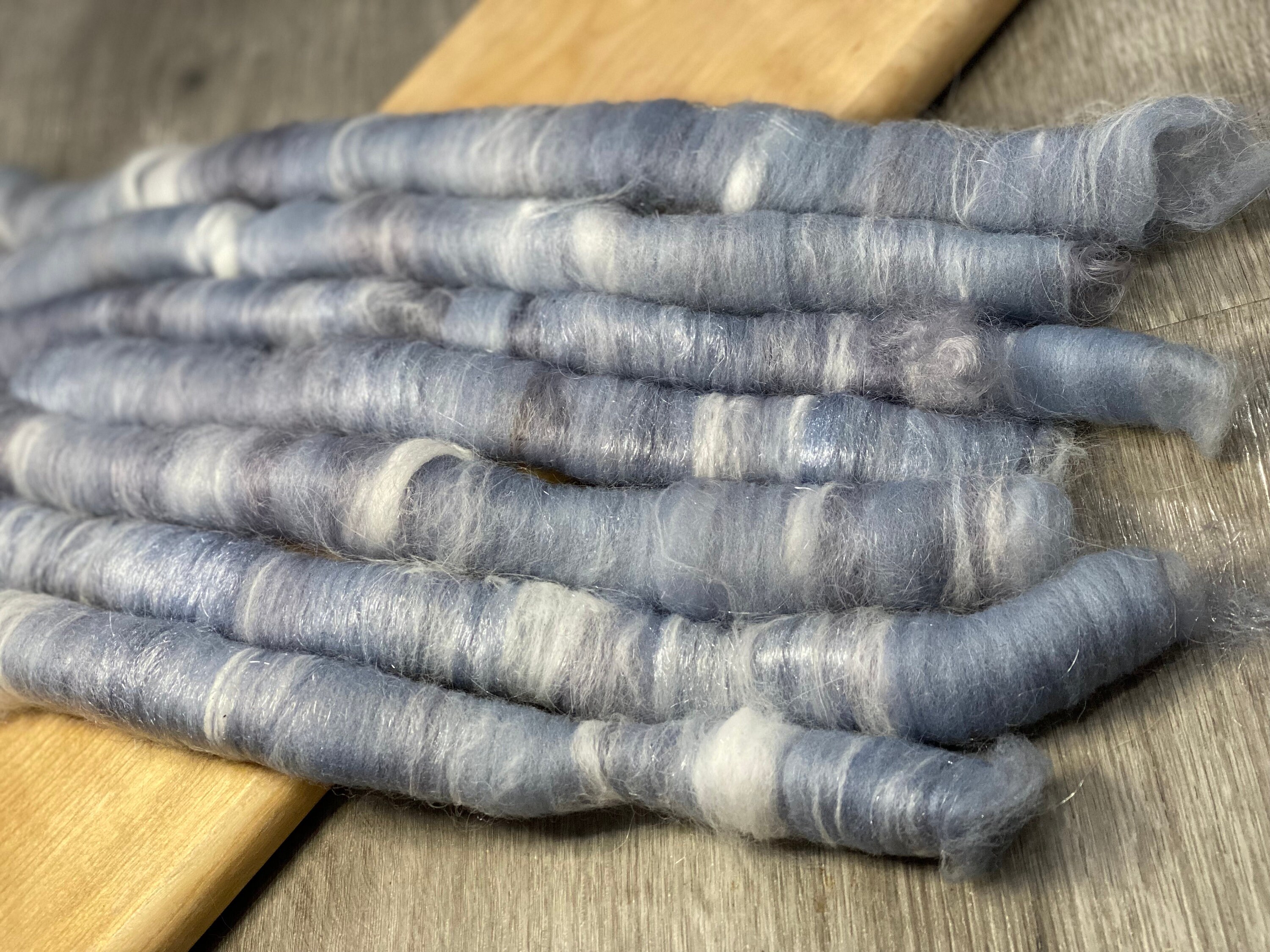 Rolag: Lavender Lemonade Wool and Angora Blend - Etsy