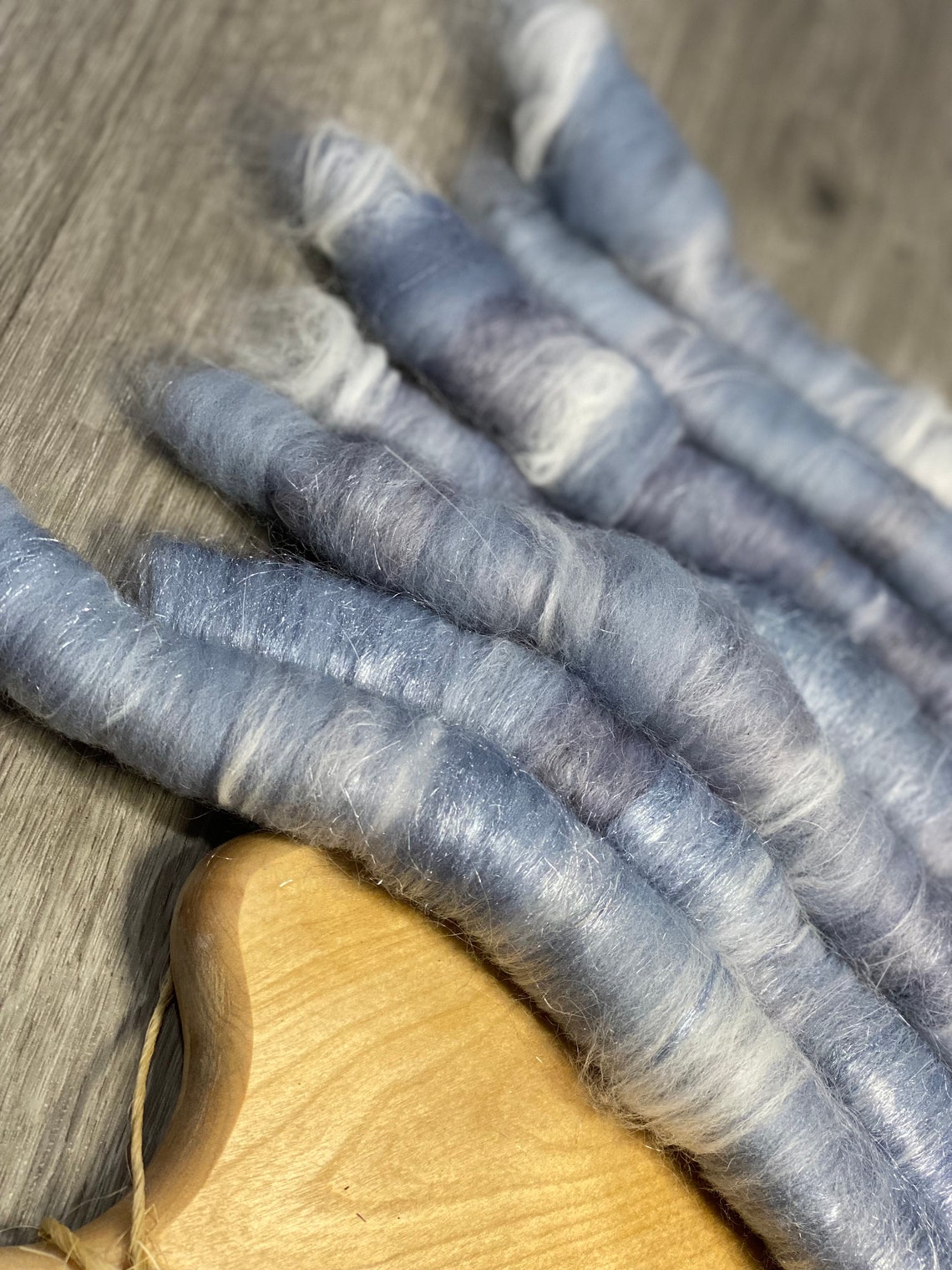 Rolag: Lavender Lemonade - Wool and Angora Blend - Etsy