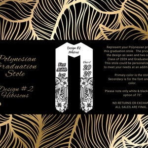 Polynesian Graduation Stole (predesigned) - Etsy