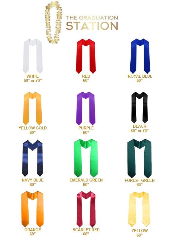 Predesigned Collegiate Graduation Stole - Etsy