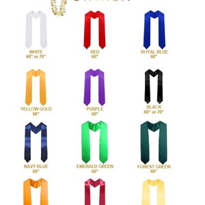 High School Senior Stole - Predesigned Basic Graduation Stole (high ...