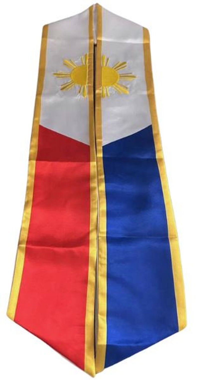 60 Embroidered Philippine Flag Graduation Stole - Etsy