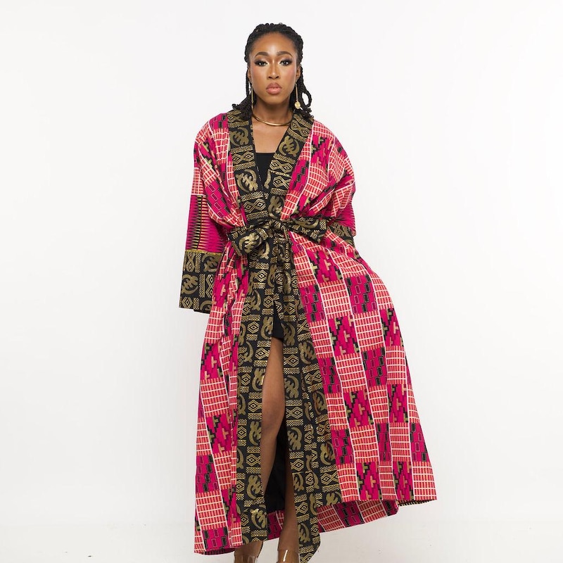 Magenta Kimono Robe Women - Etsy