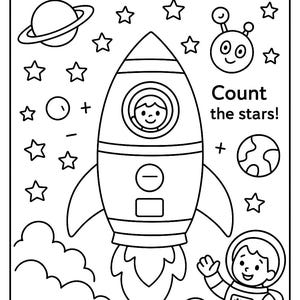 Solar System Coloring Book for Kids: Space & Planets (PDF Download, 10 ...