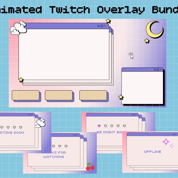 Girly Twitch Overlay - Etsy
