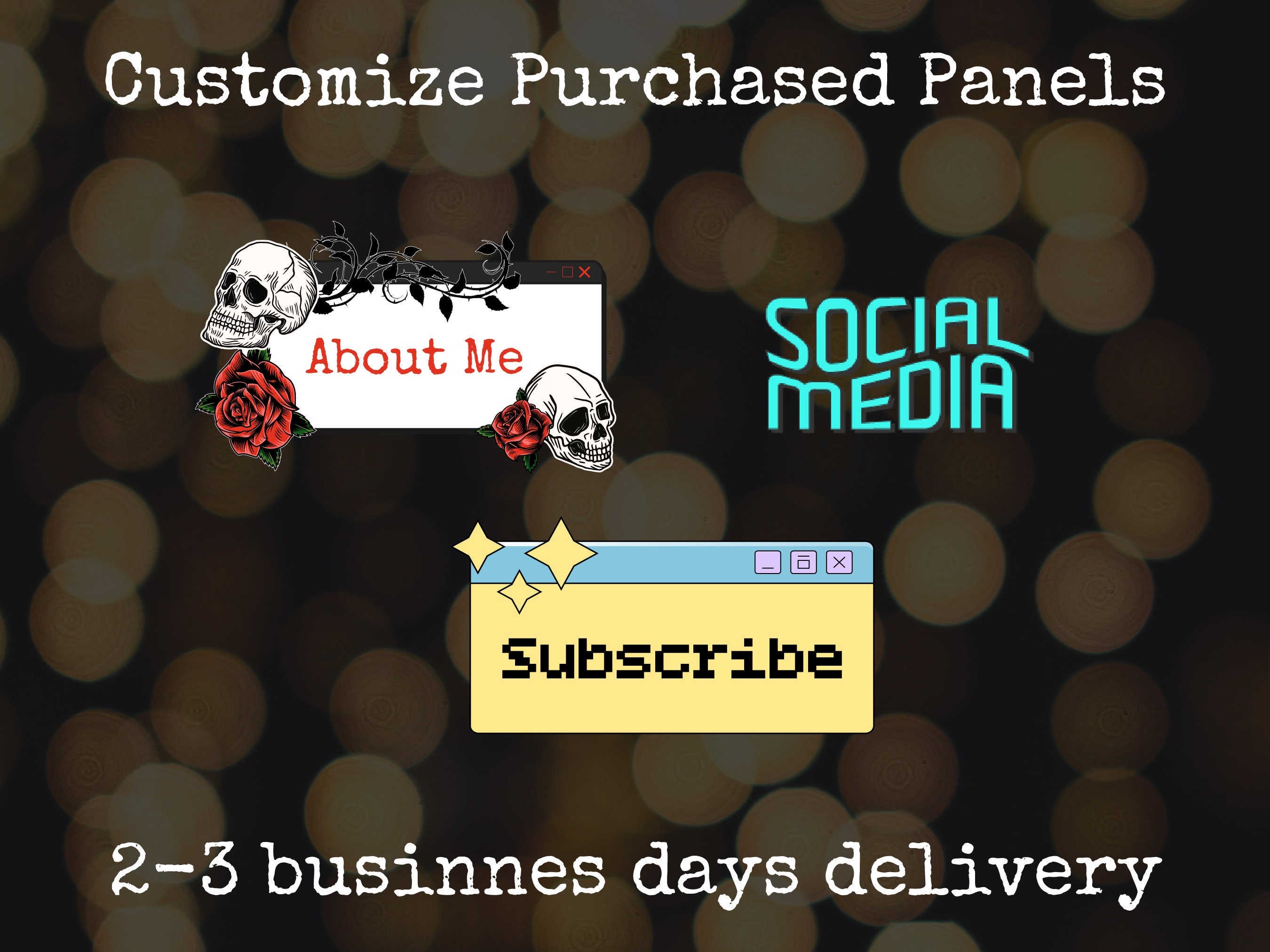 Custom Twitch Panels Custom Stream Panels - Etsy