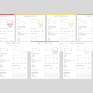 Headache Log | Instant PDF Download, Printable | Keep Track of ...