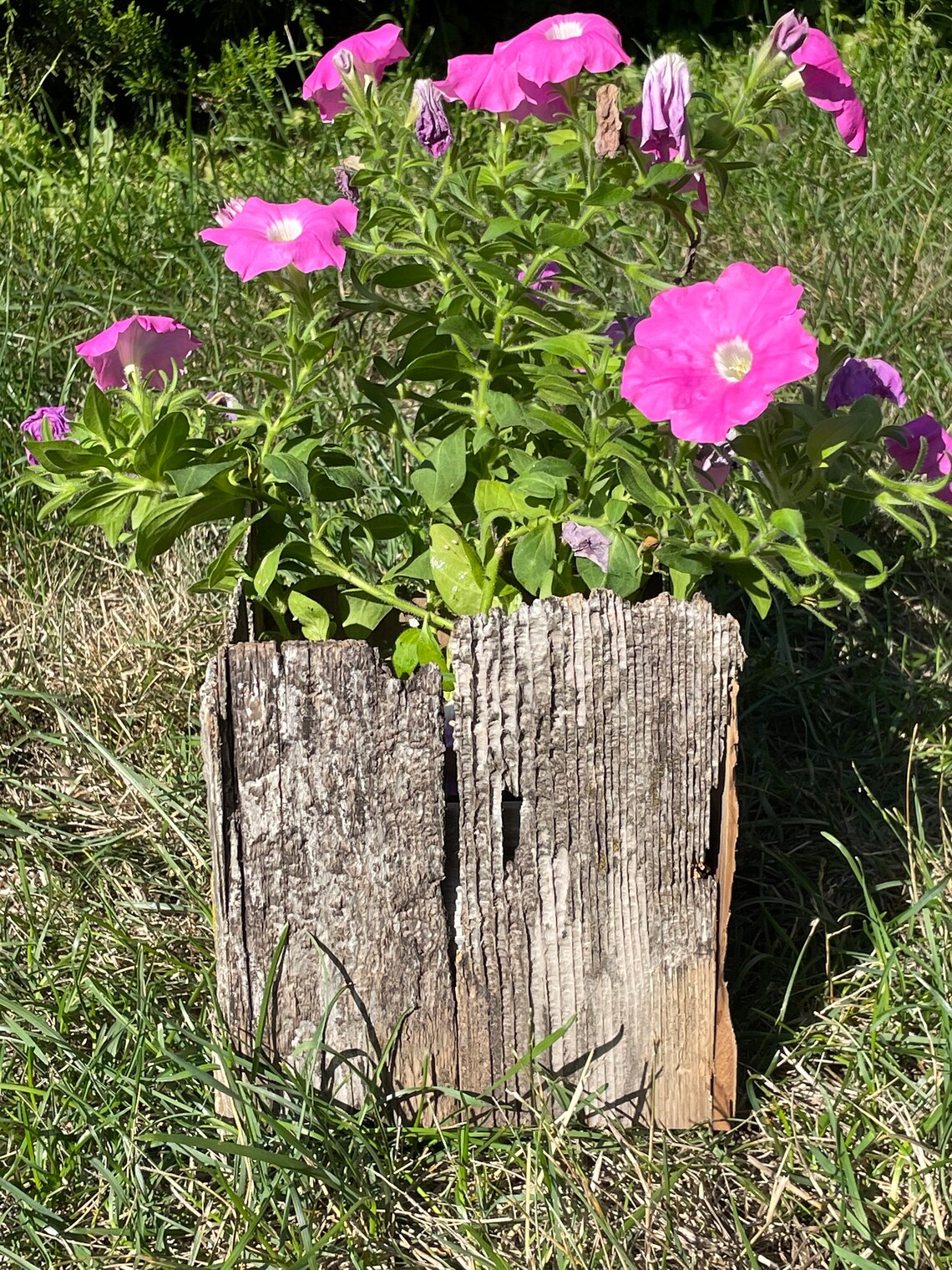 Rustic Flower Box Small (flower Not Included) - Etsy