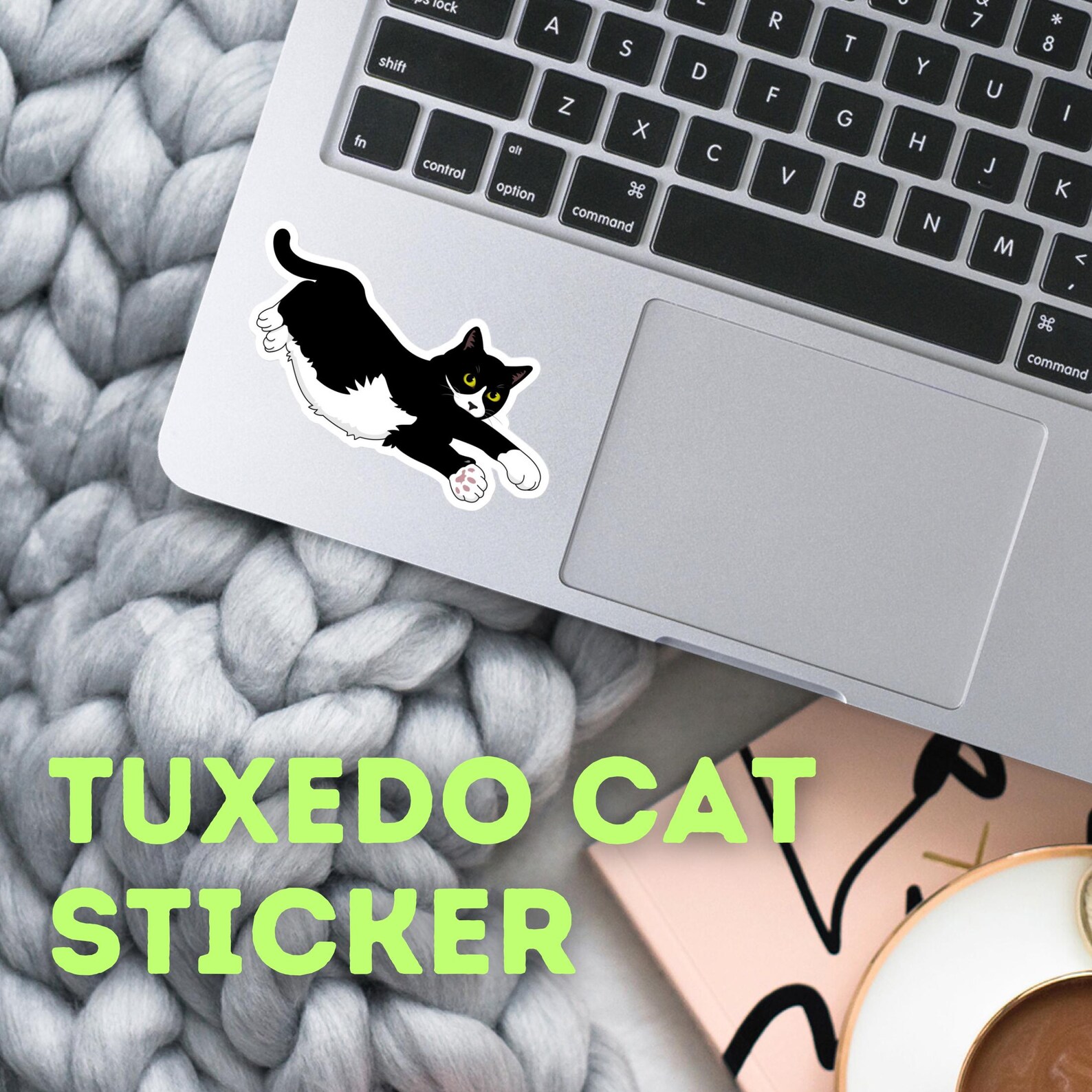 Tuxedo Cat Sticker for Tuxedo Cat Lover Cat Sticker Tuxedo Cat Gift for ...