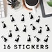 Tuxedo Cat Sticker Sheet for Tuxedo Cat Lover Decal Tuxedo Cat Owner ...