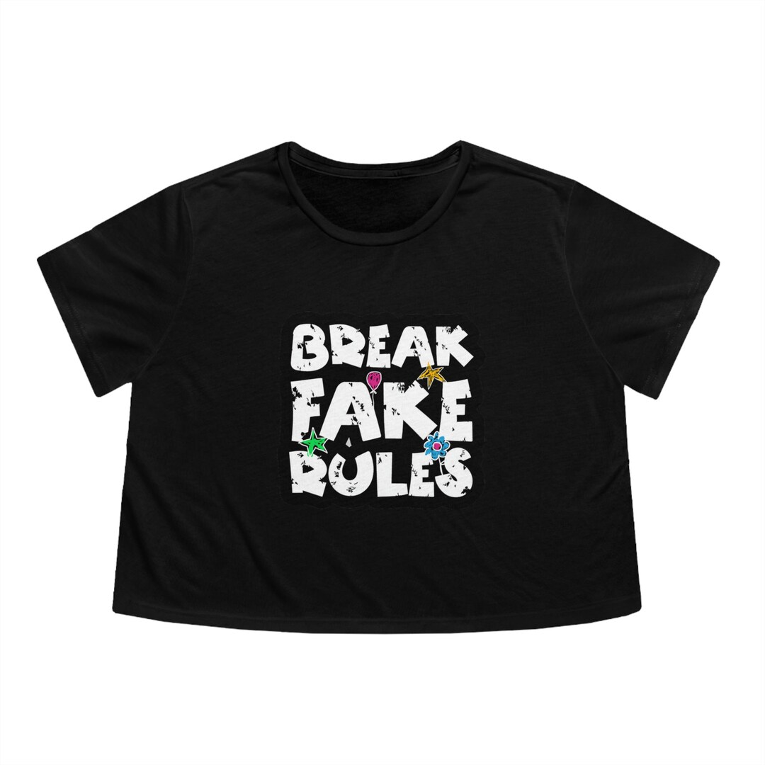 Break Fake Rules 70s Crop Top Inspirational Crop Tops Self - Etsy
