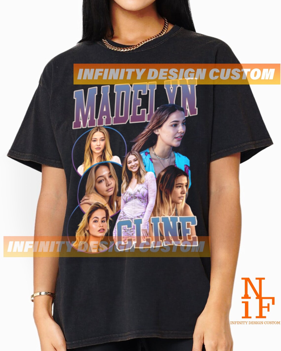 Madelyn Cline T-shirt Movie Character Actress Vintage Bootleg Hoodie ...