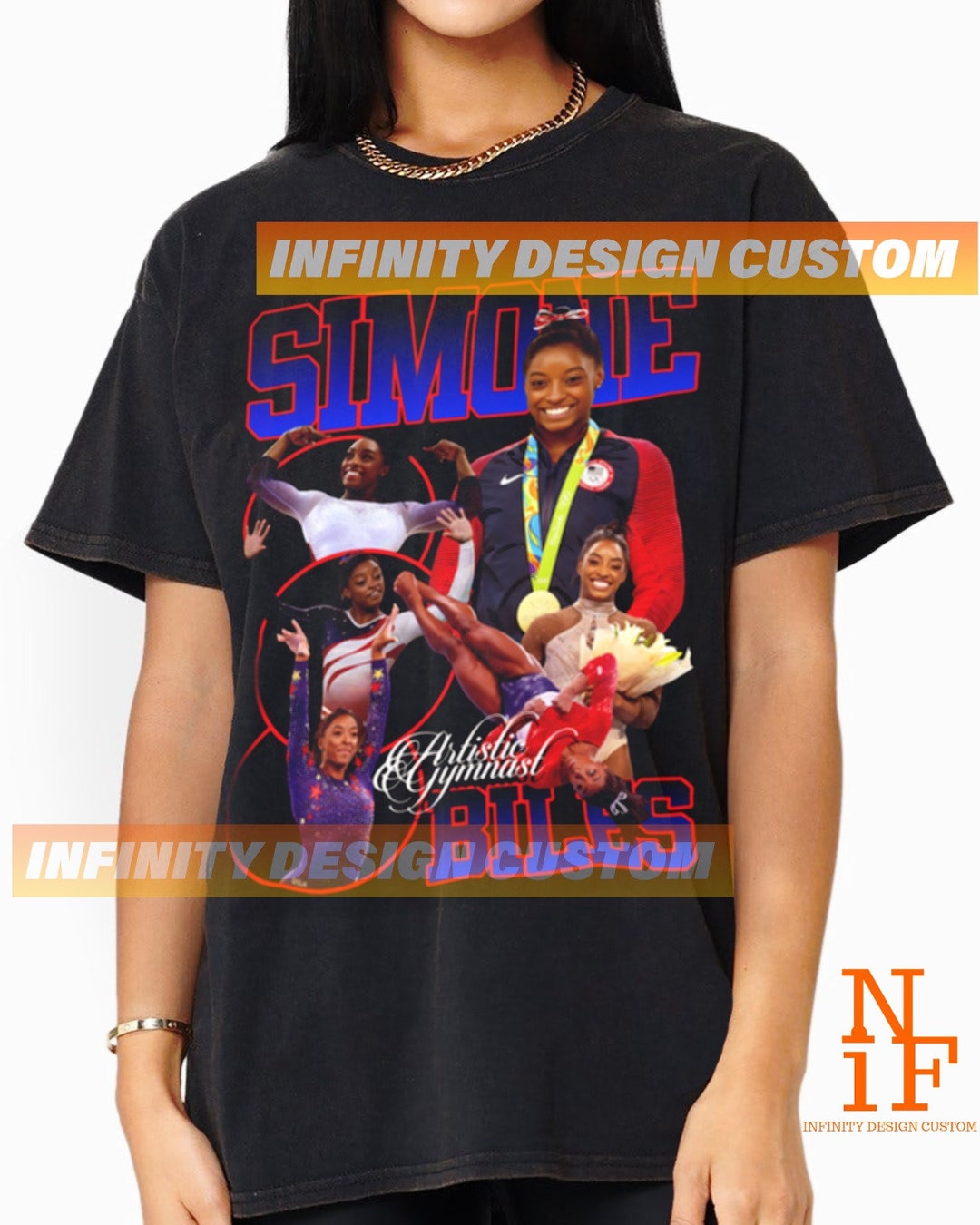 Simone Biles T-shirt: Vintage Gymnast Graphic Tee - Etsy
