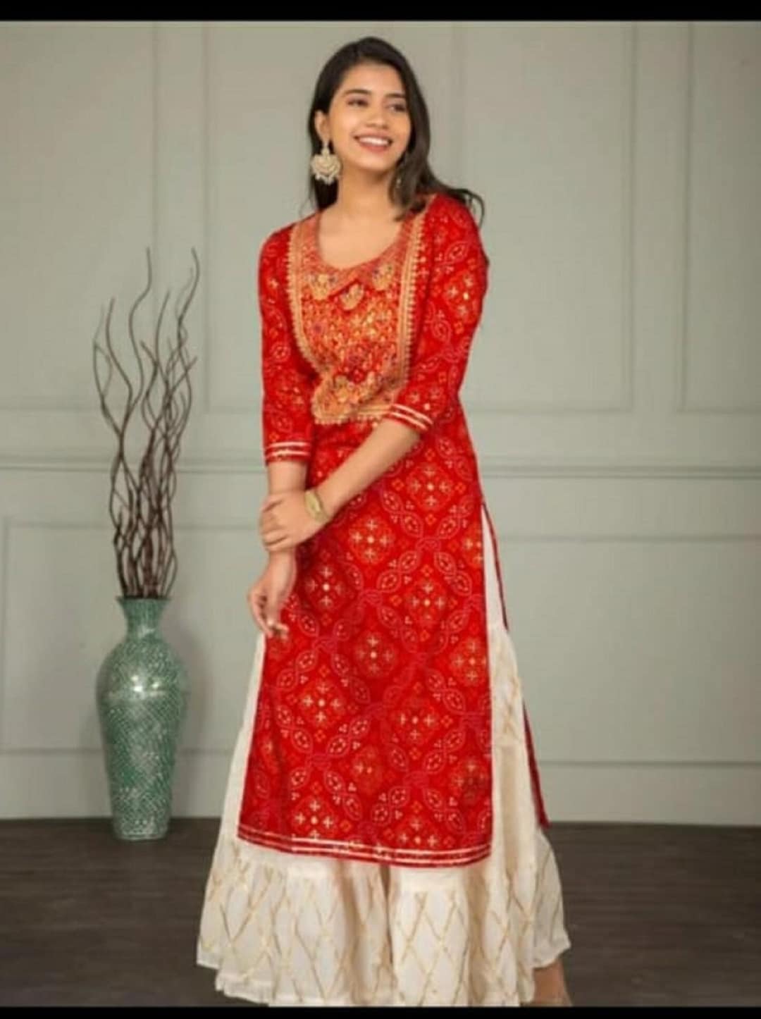 Pakistani Printed Heavy Kurti With Sharara Designer Set - Etsy