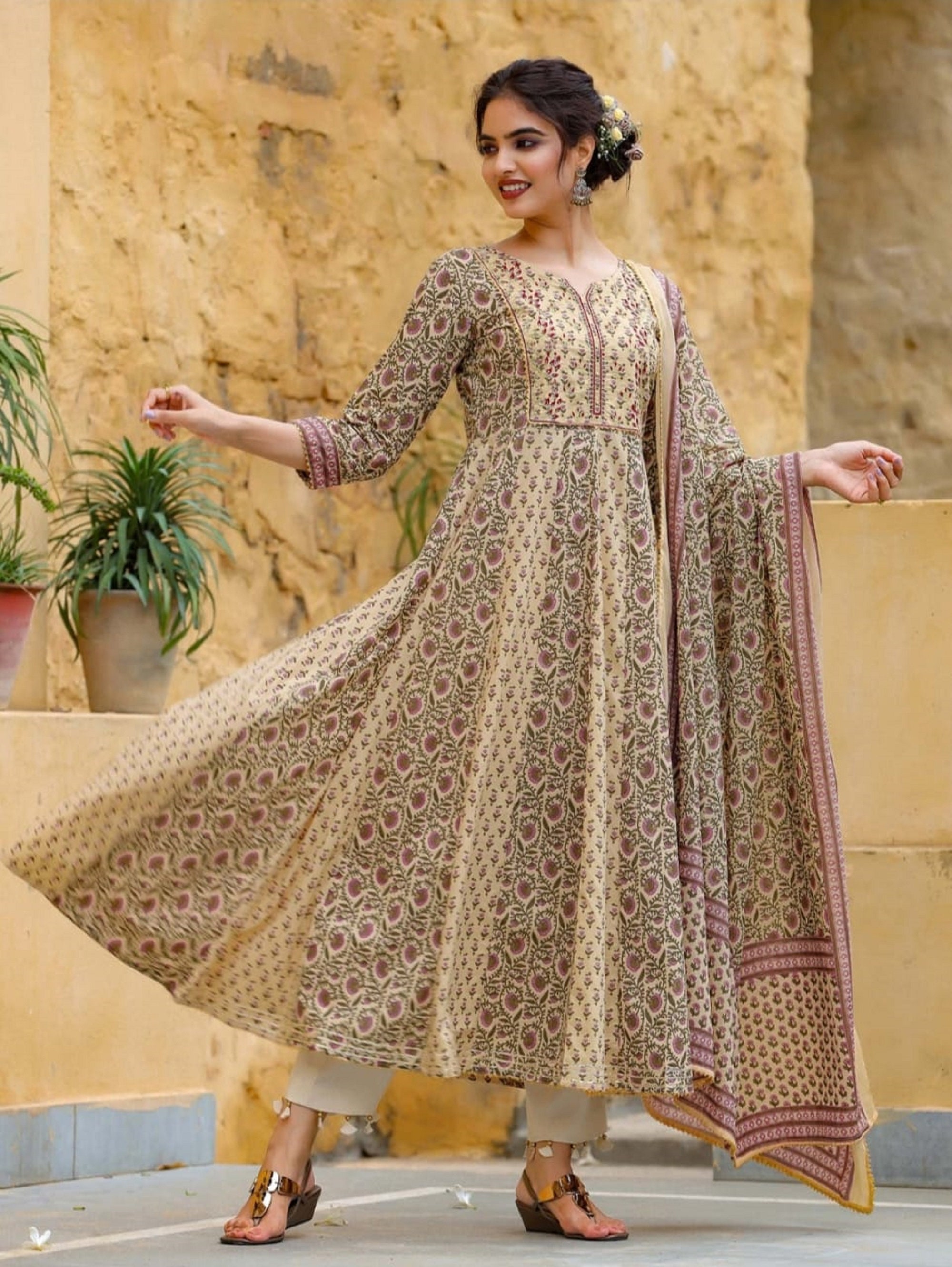 Cotton Anarkali Salwar Kameez Designs
