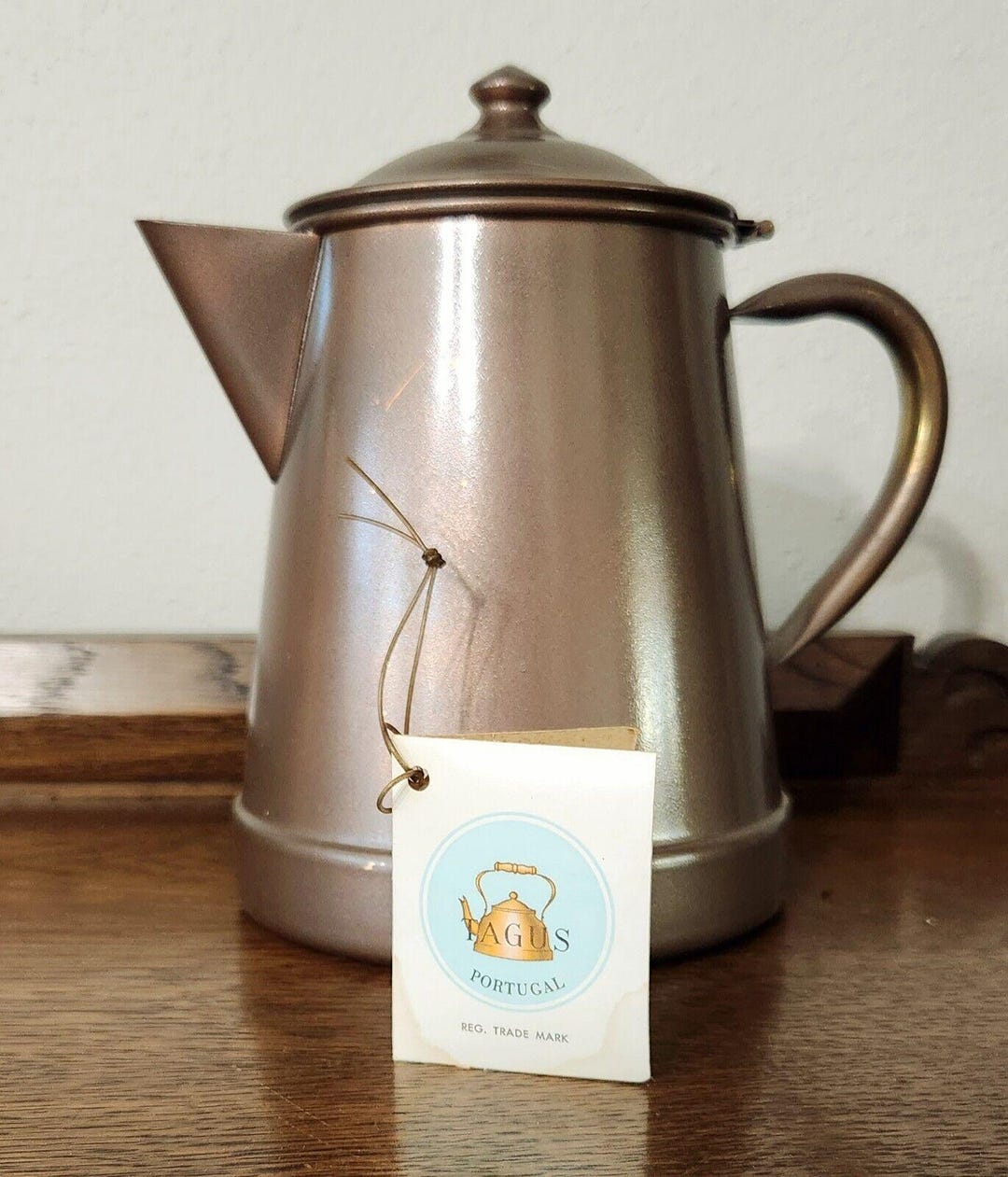 Vintage Tagus Copper Teapot R97 W/hinged Lid Portugal Copperware Lidded ...