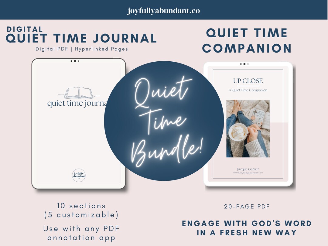 Digital Quiet Time Journal + Quiet Time Companion Guide | Spiritual ...