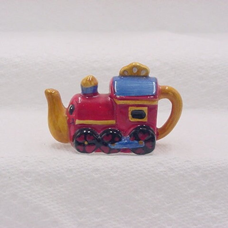 Red Rose Tea Figurine Mini Teapot 1990's - Etsy