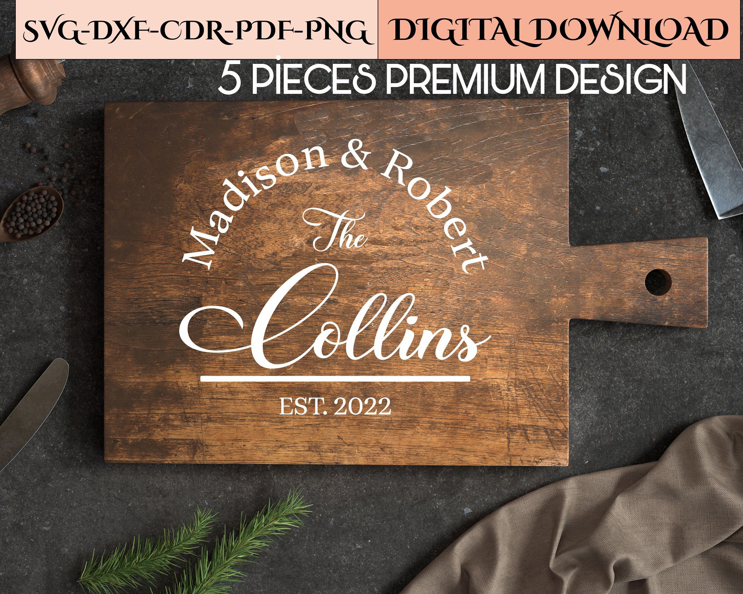 Custom Cutting Board SVG I Cutting Board Svg/dxf/cdr/pdf/png - Etsy