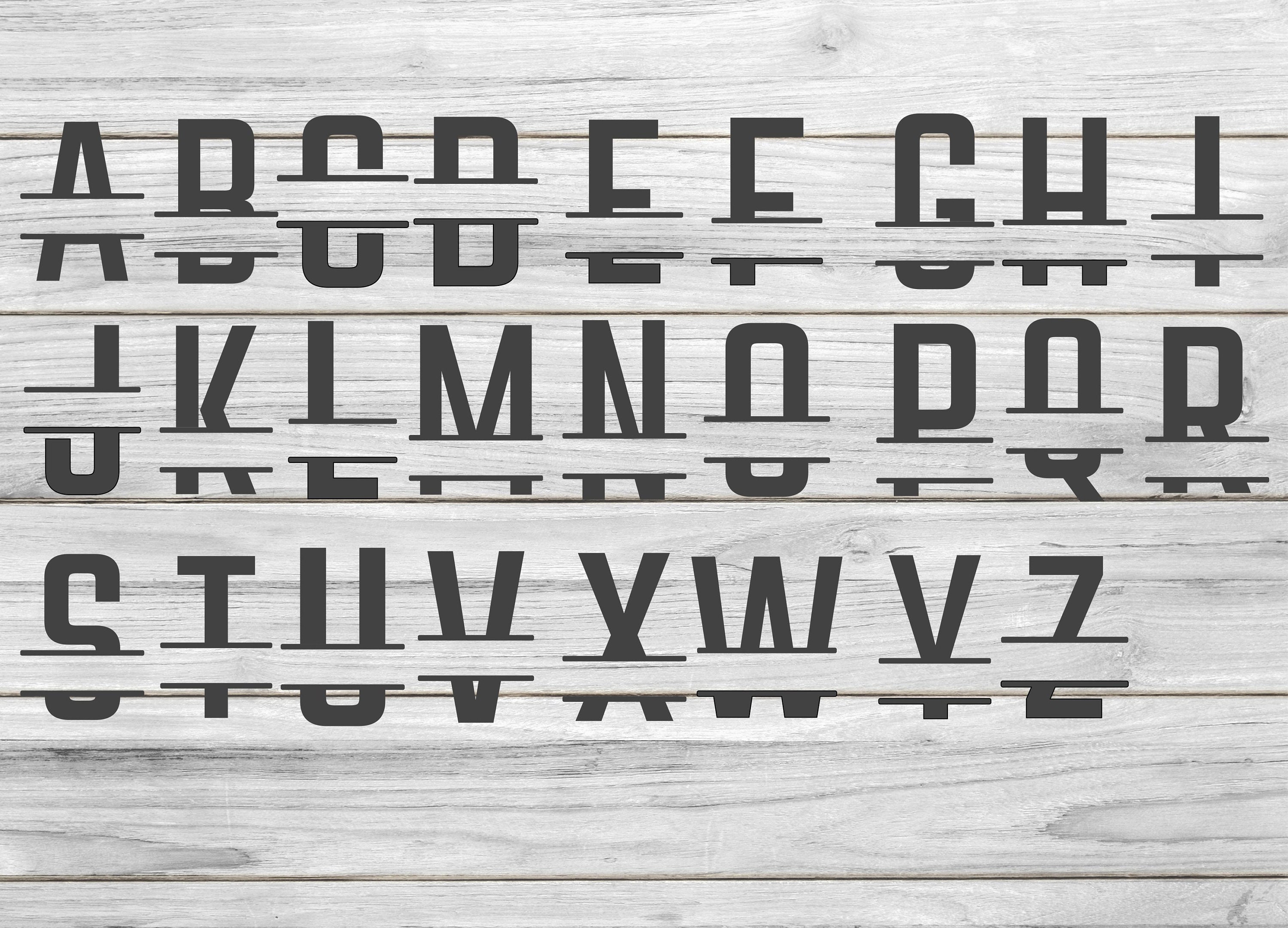 Split Monogram Svg I Cutting Board Svg I Monogram SVG I Family Name SVG ...