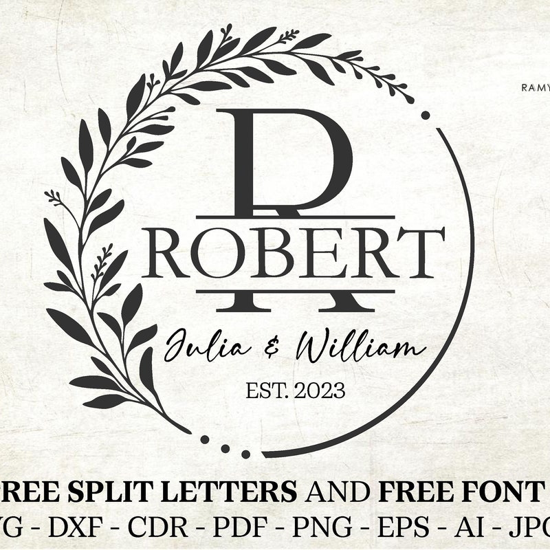 Scroll Monogram Svg - Etsy