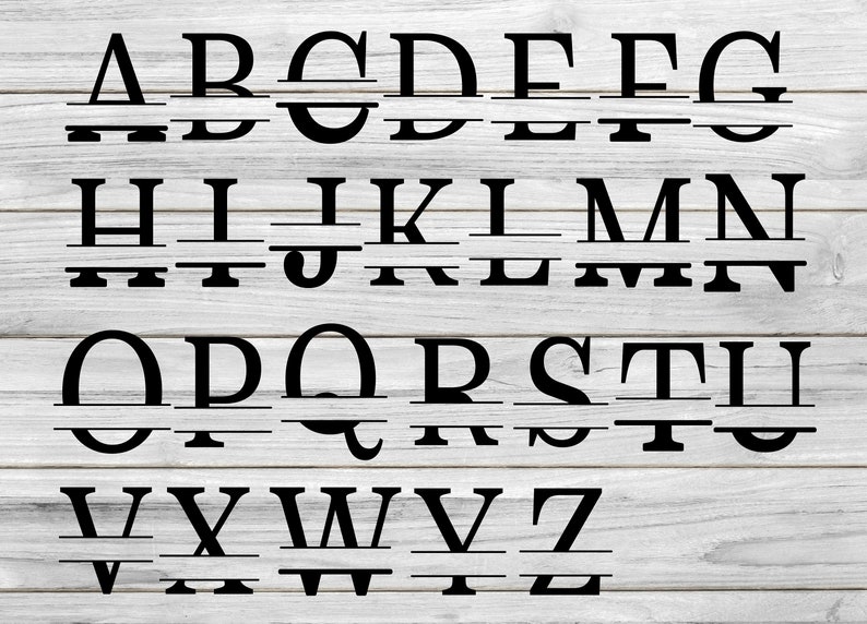 Split Monogram Svg I Cutting Board Svg I Monogram SVG I Family Name SVG ...