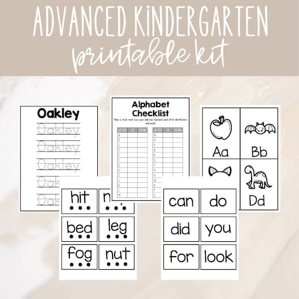 Kindergarten Learning - Etsy
