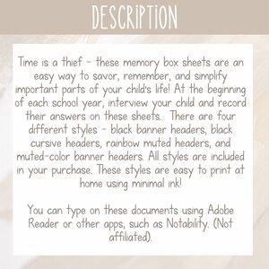 Memory Box Questionnaire L Printable Kids Interview Questions L PDF ...