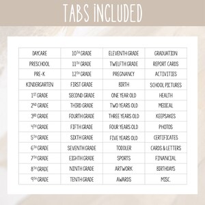 Printable Memory Box Filing System L Keepsake Box L Milestone Tote ...