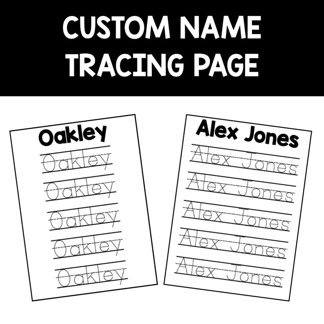 Custom Name Tracing I Handwriting Practice I First Name I First and ...