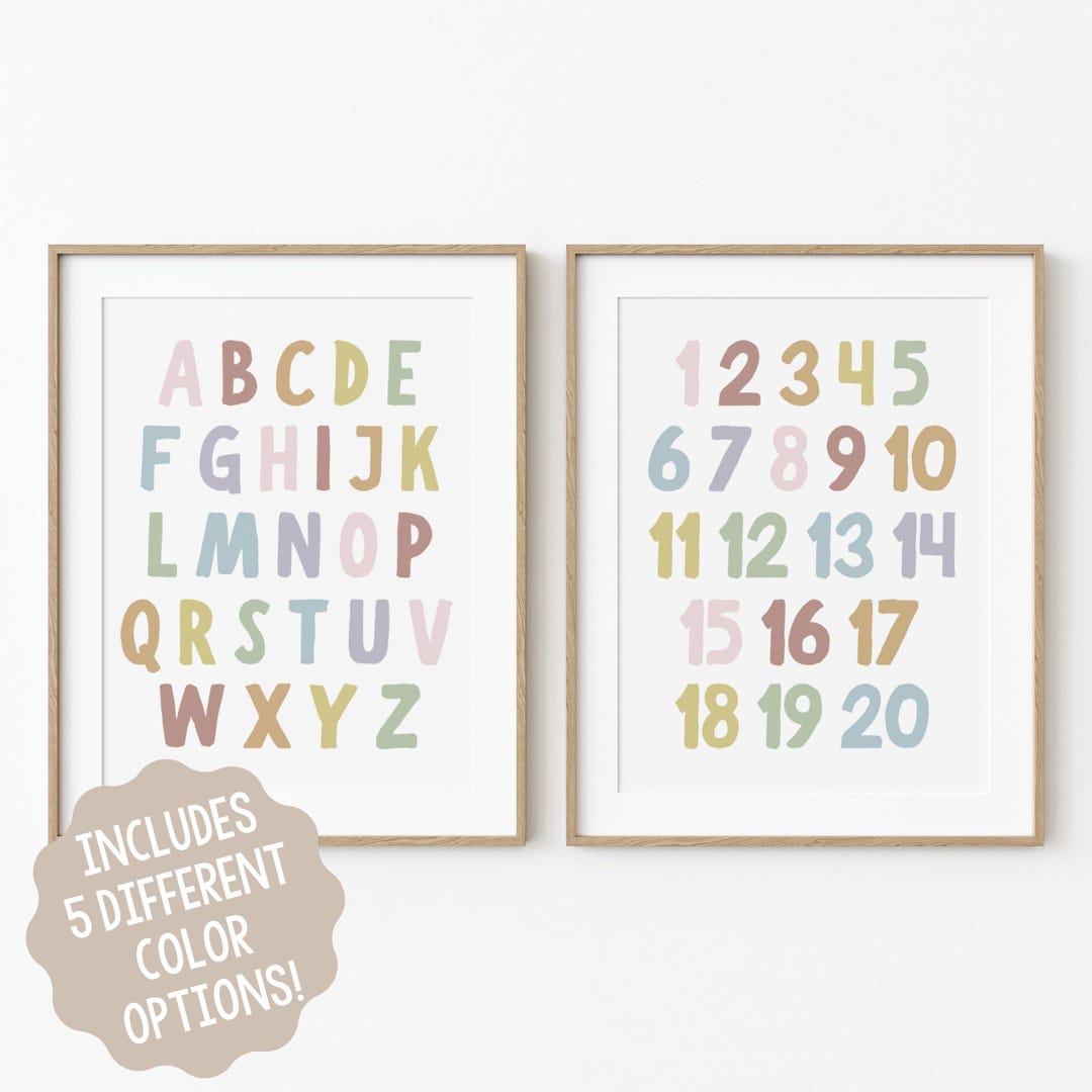 Rainbow Alphabet Poster L Nursery L Learning Wall Art L ABC Print L ...