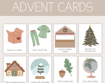Advent Activity Cards for Kids | Christmas Bucket List | Christmas ...