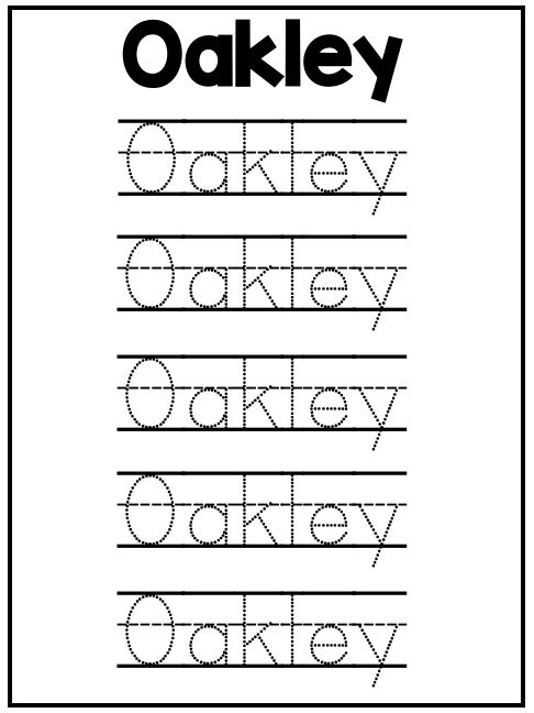 Custom Name Tracing I Handwriting Practice I First Name I First and ...