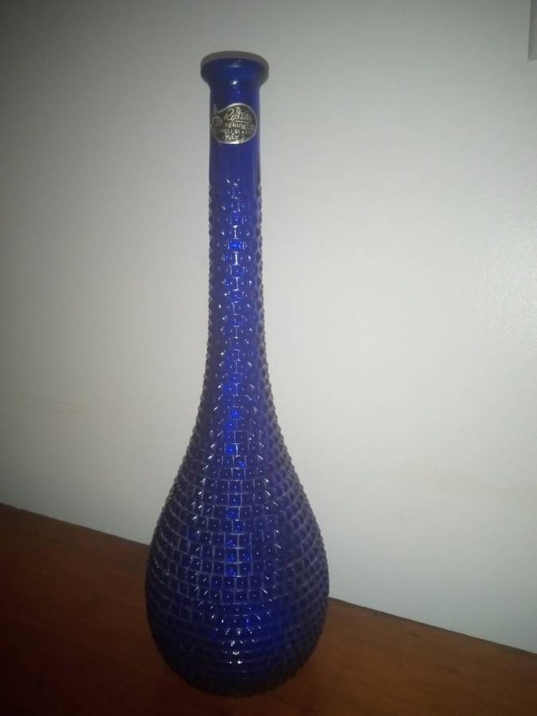 Rossini Empoli Blue Italian Art Glass Bottle Large Decanter - Etsy