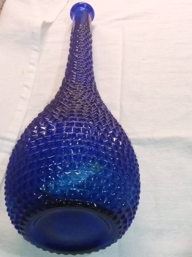 Rossini Empoli Blue Italian Art Glass Bottle Large Decanter - Etsy