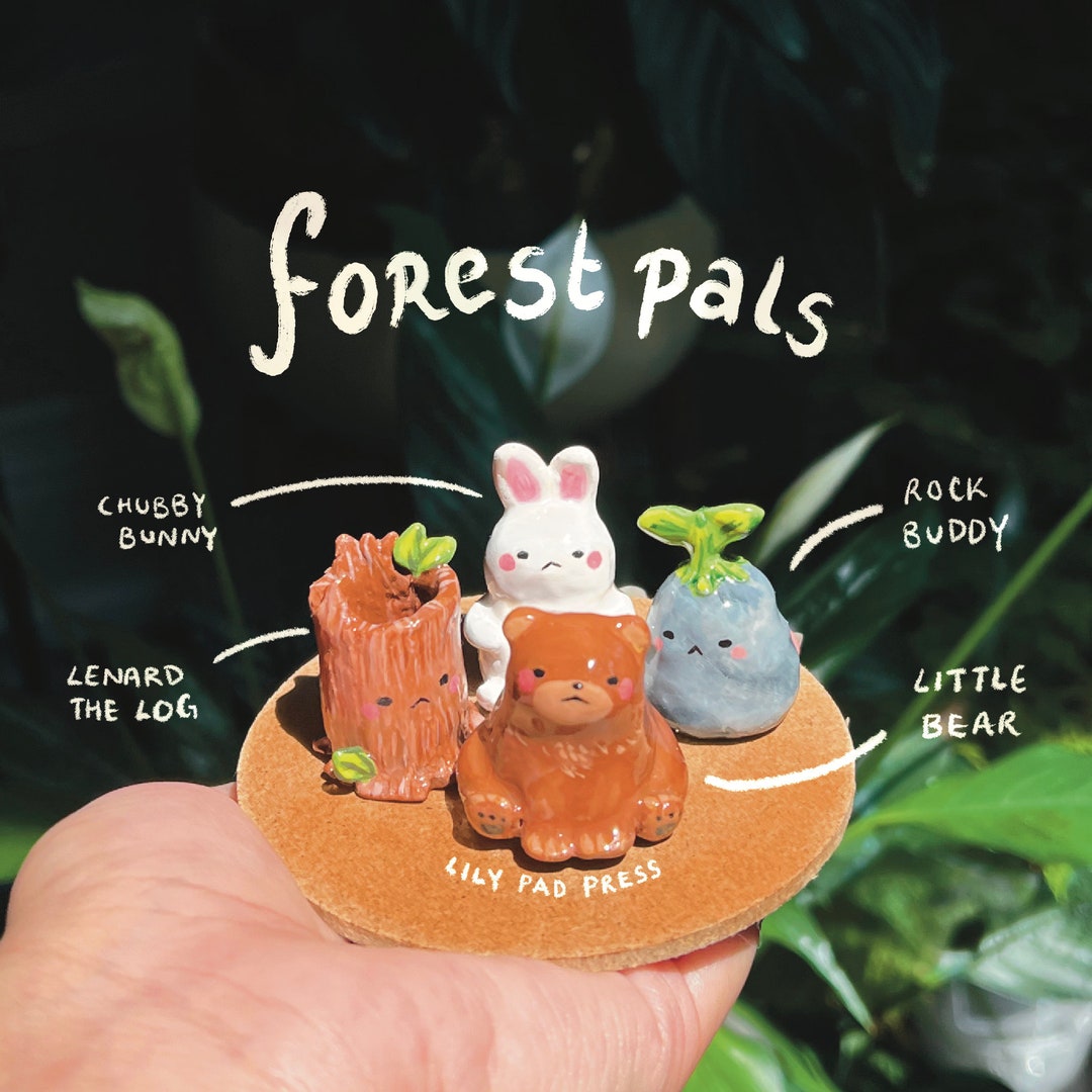 NEW Mini Handmade Desk Pals Cute Forest, Ocean Creatures, Animal Clay ...
