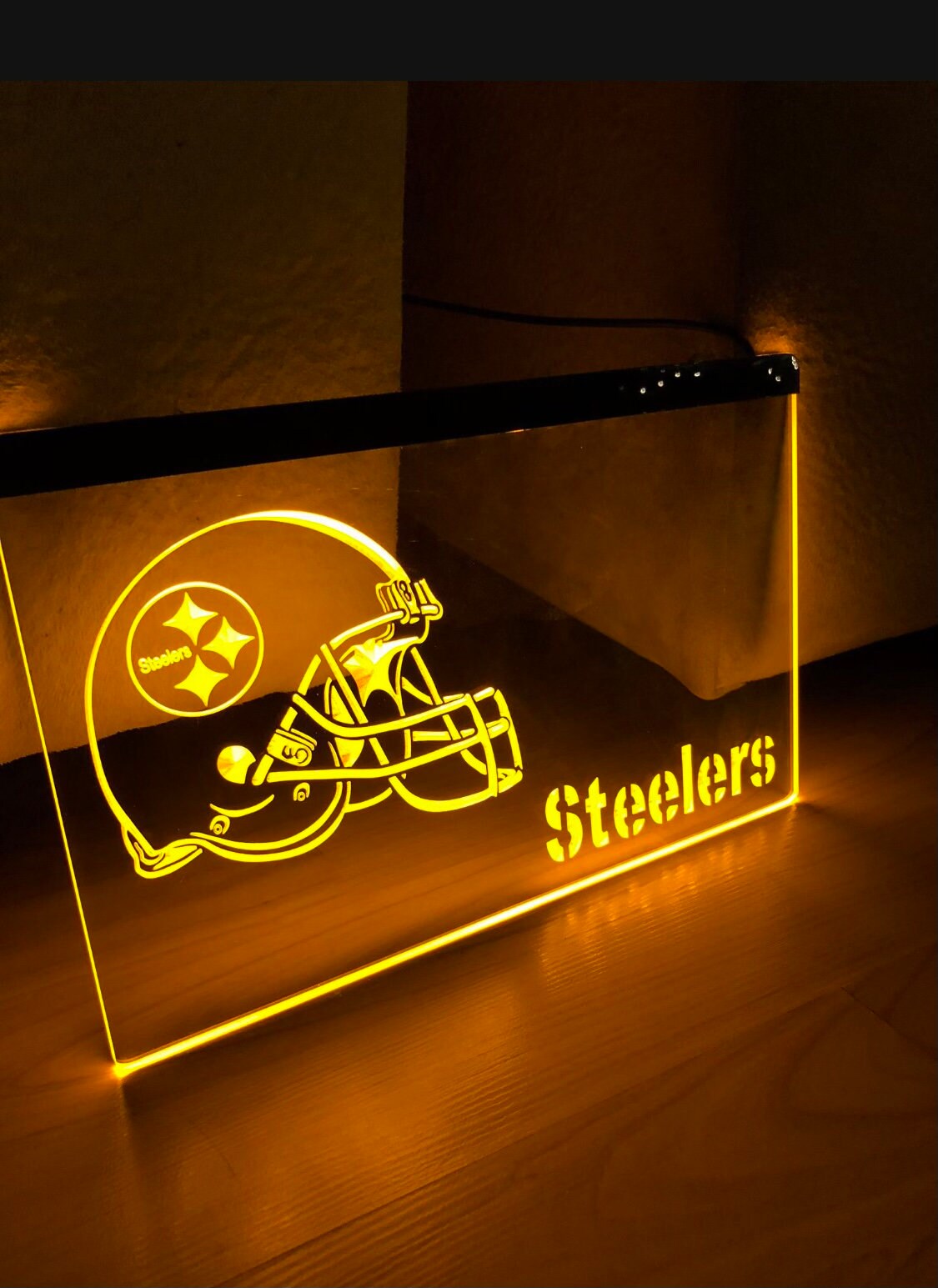 Steelers Football LED Neon Light Sign 8x12 - Etsy