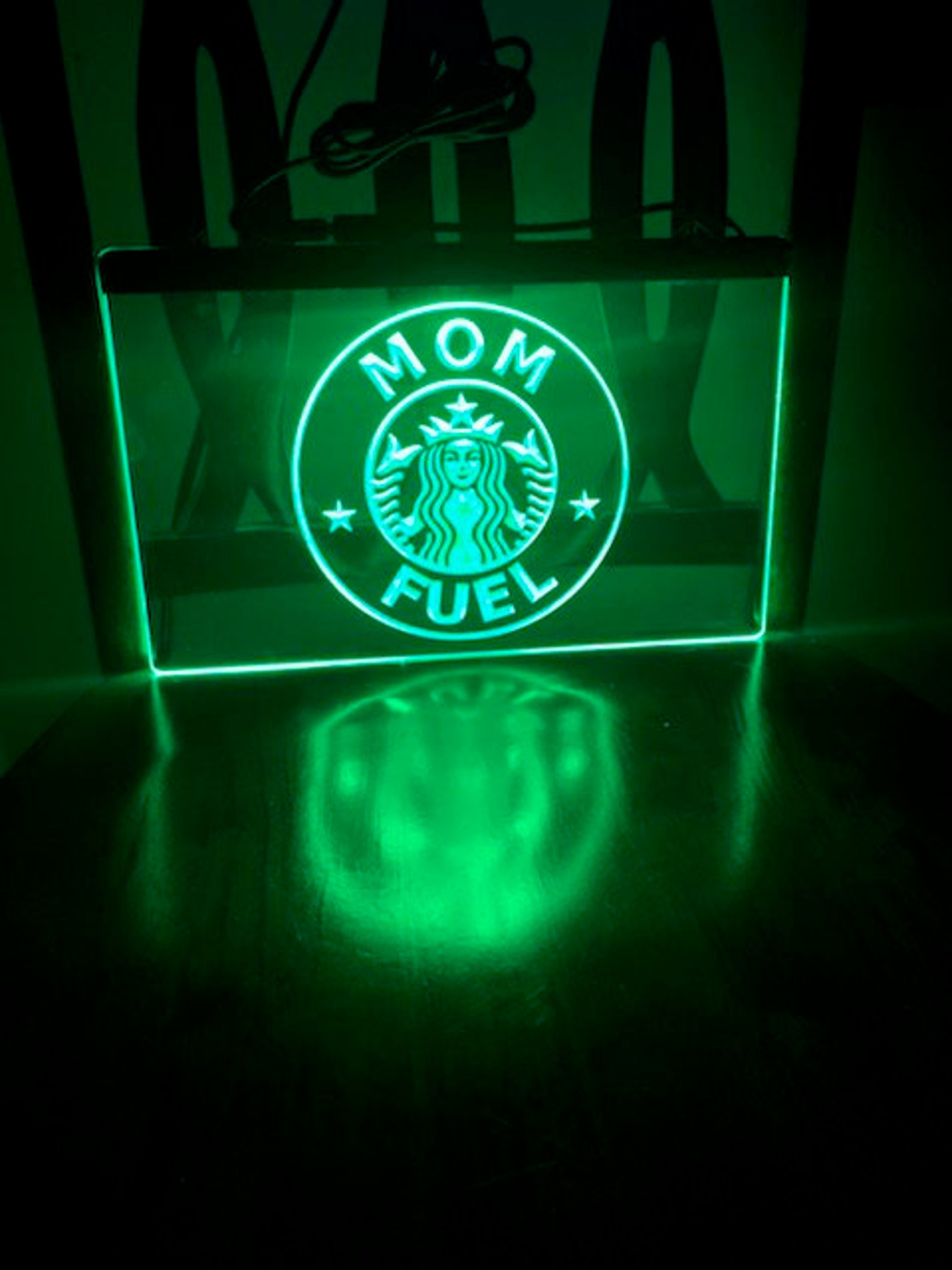 Mom Fuel Starbucks Lover Neon LED Sign 8 X 12" - Etsy