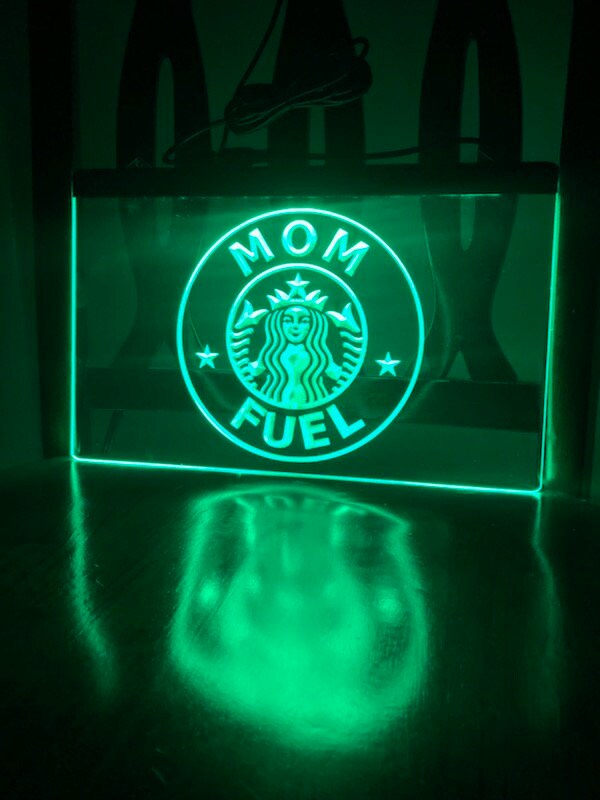 Mom Fuel Starbucks Lover Neon LED Sign 8 X 12" - Etsy