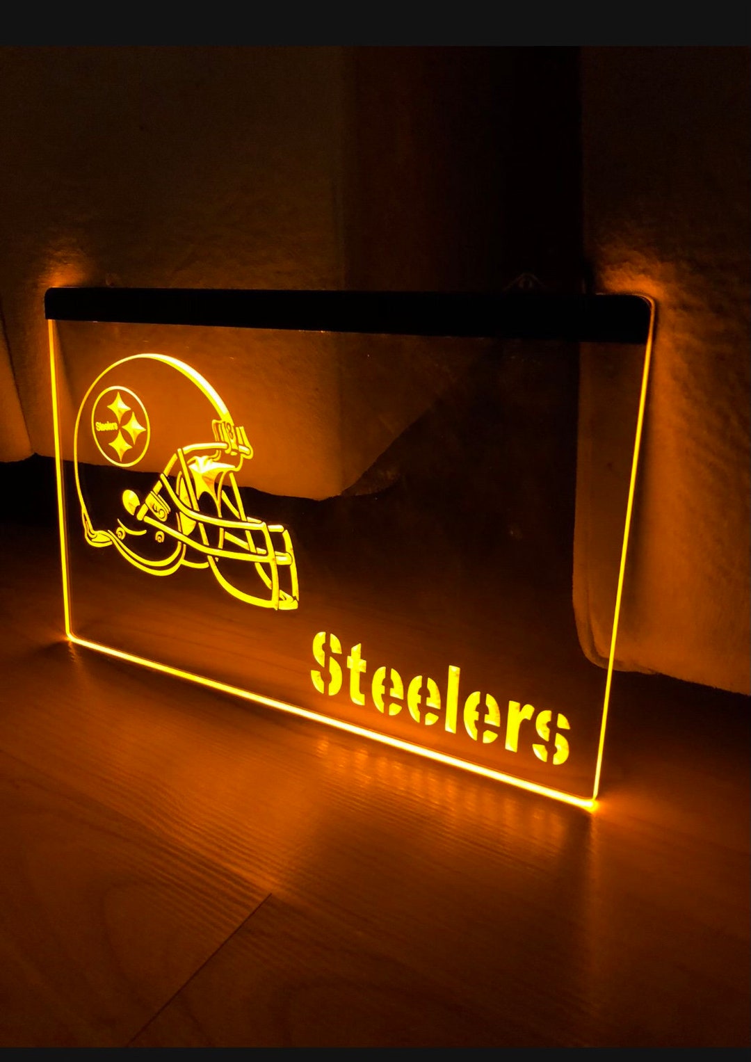 Steelers Football LED Neon Light Sign 8x12 - Etsy