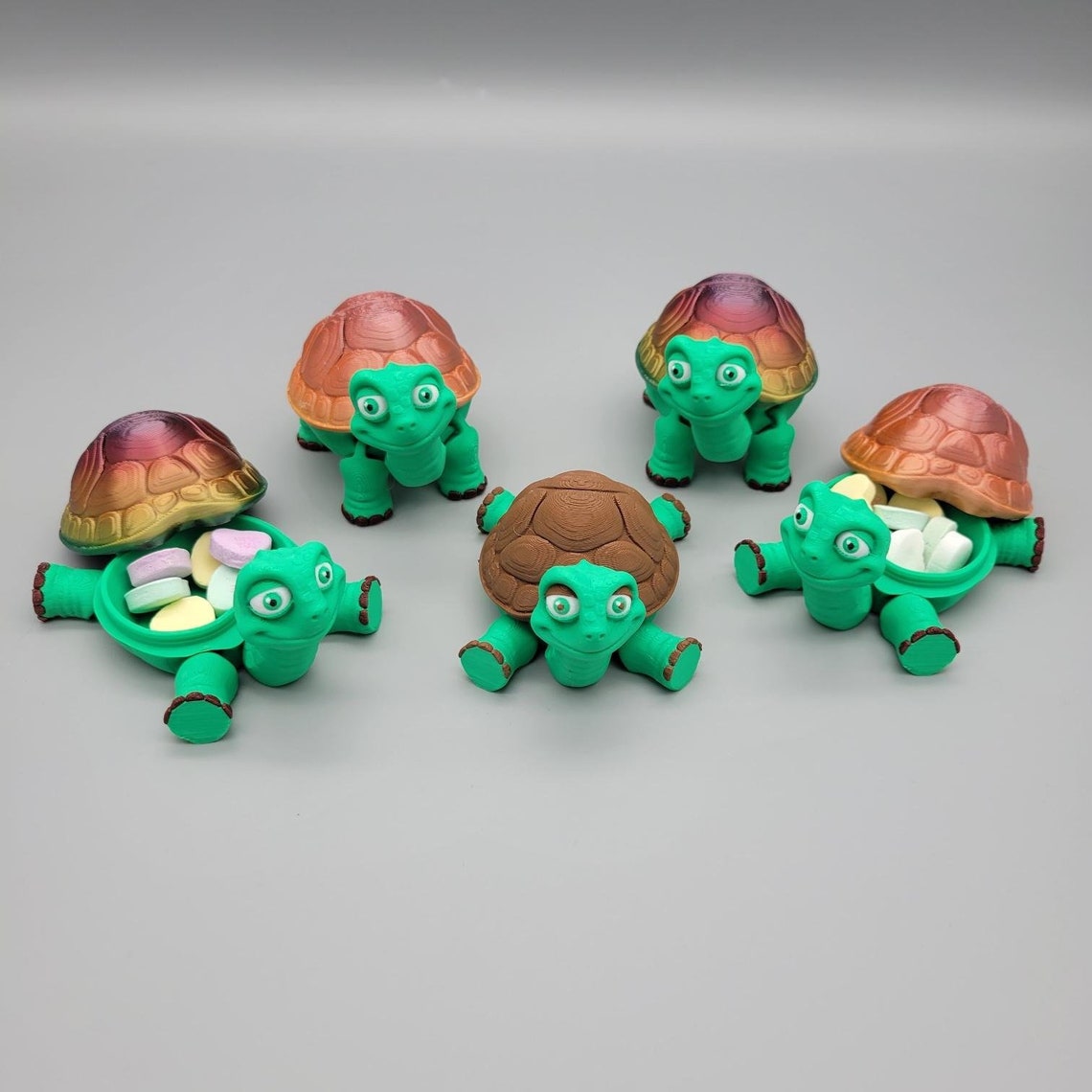 3D Printed Tortoise With Removable Shell - Etsy