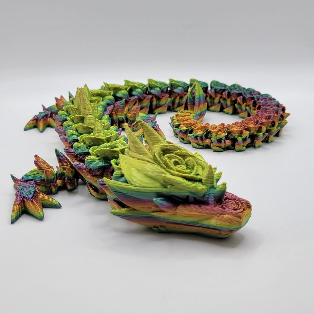 3D Printed Cinderwing3d Rose Dragon: A Beautiful and Flexible Dragon ...