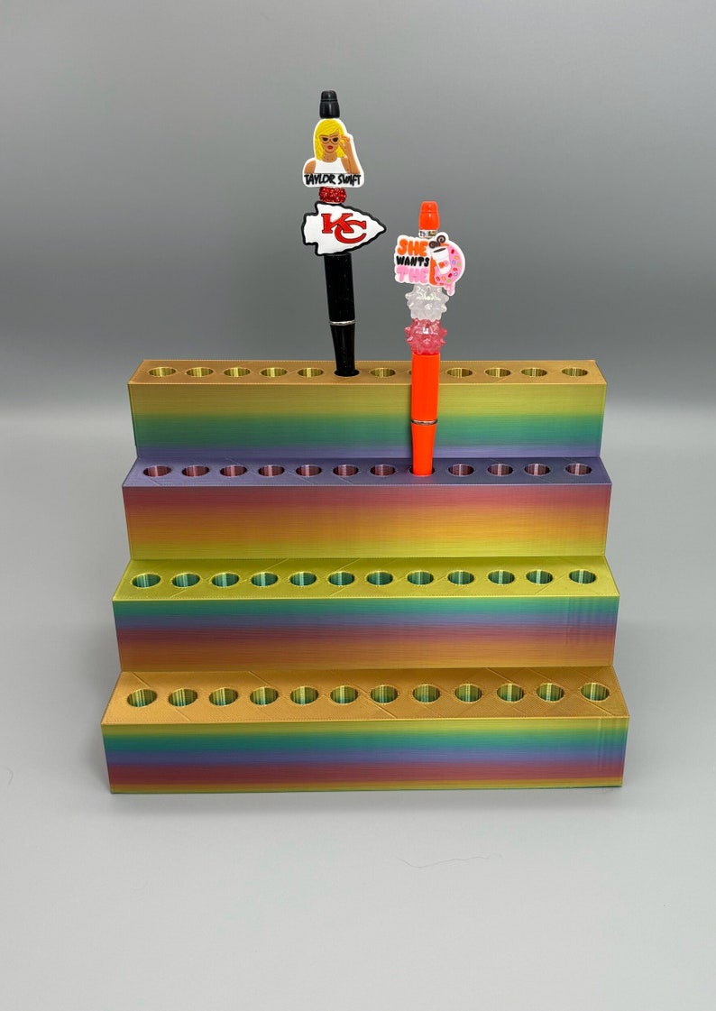 Pen Display 3D Printed Stair Step Beaded Pen Display - Etsy