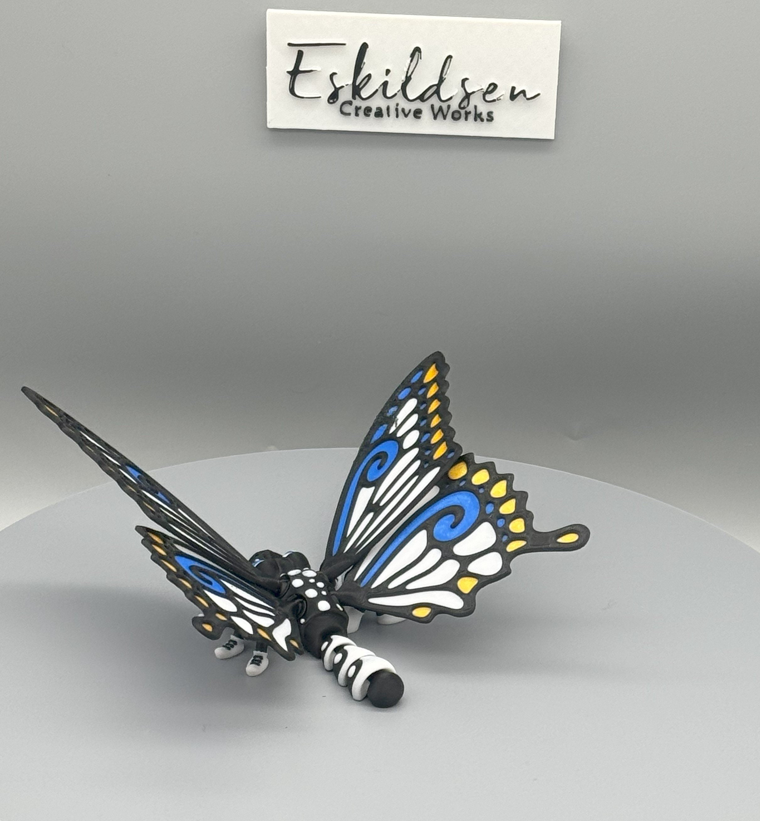 Butterfly Articulated 3D Print Multiple Colors - Etsy