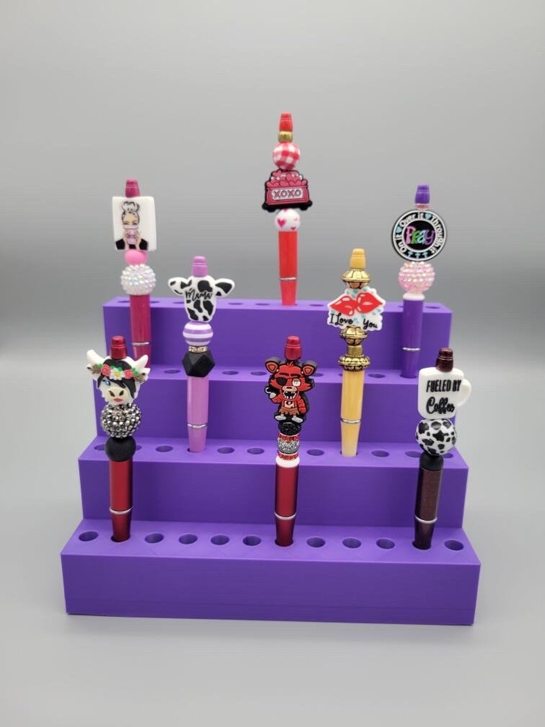 Pen Display 3D Printed Stair Step Beaded Pen Display - Etsy