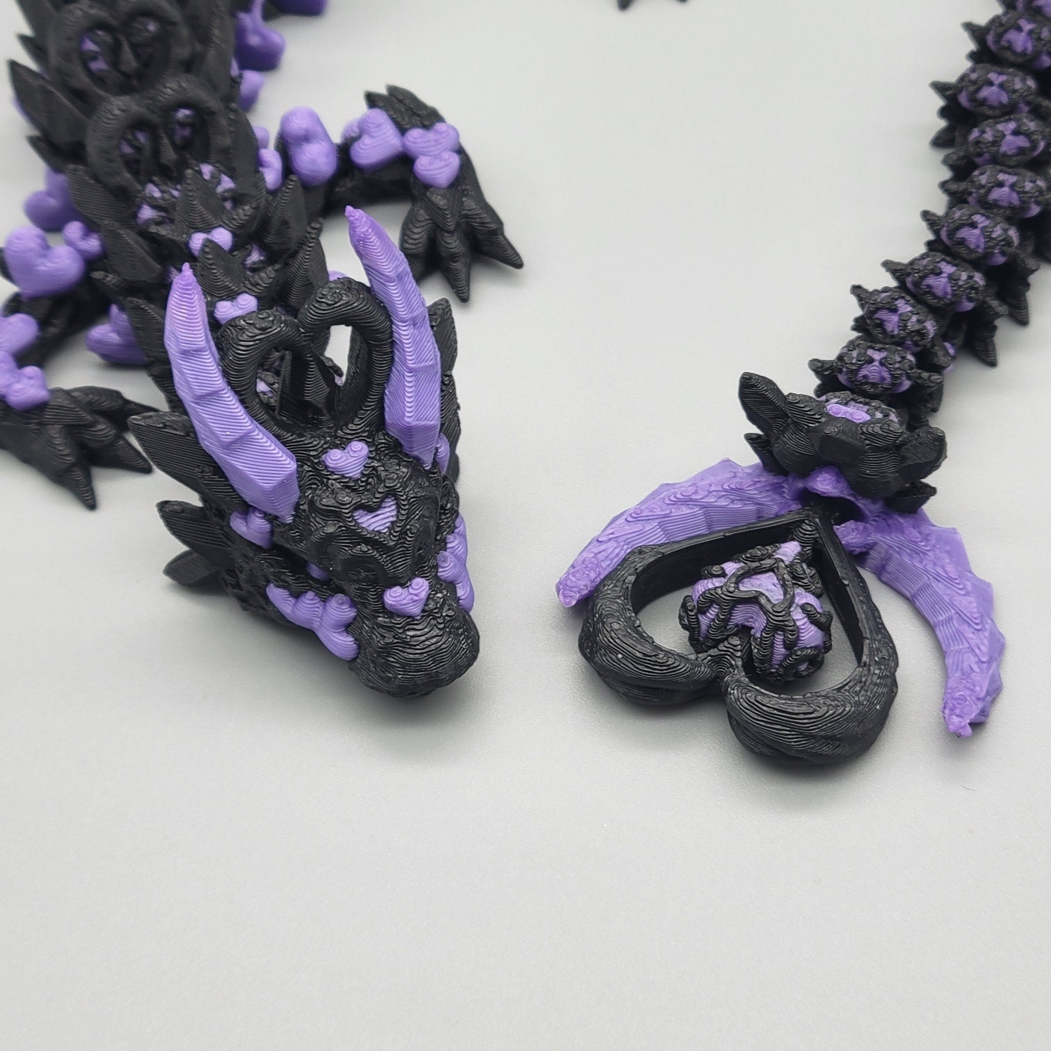 Dark Heart Dragon a Cinderwing3d Design 3D Printed Articulated Dragon ...